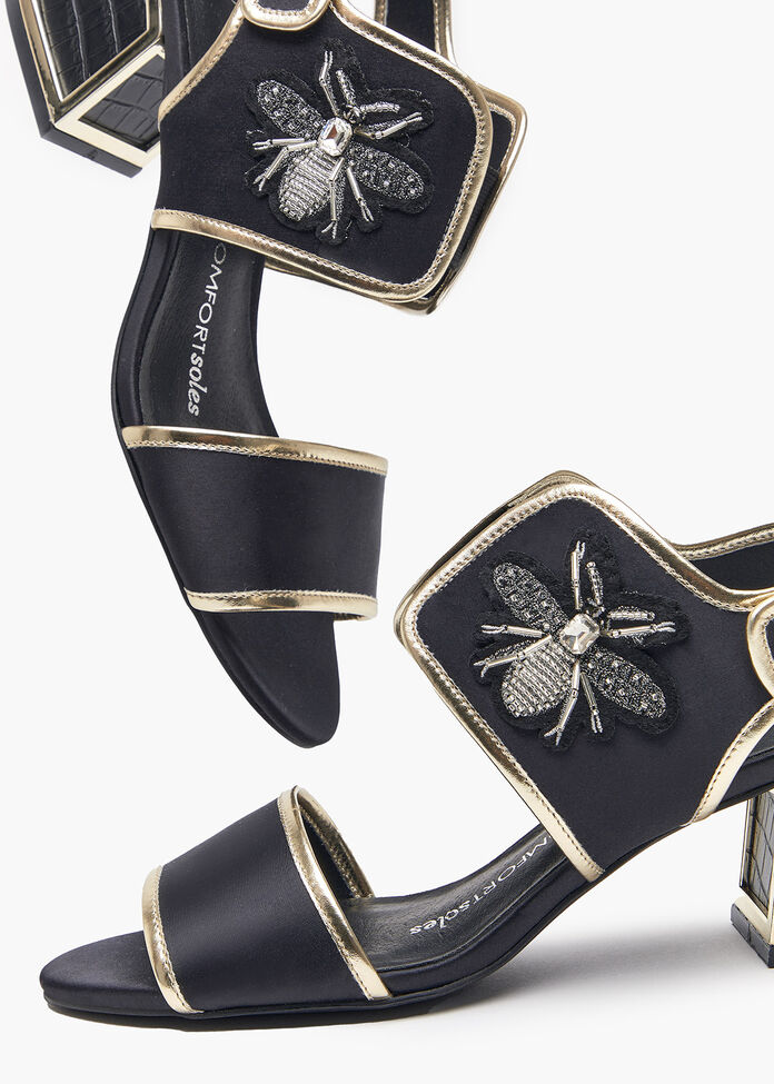 Shop Black Bee Detail Velcro Heel | Comfortable Shoes | Taking Shape AU