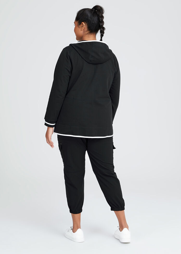 Shop Plus Size Monochrome Active Zip Jacket, Black | Taking Shape AU