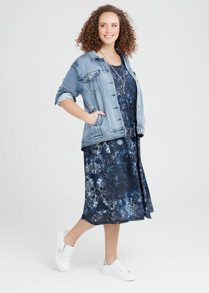 Shop Plus Size Natural Blue Mandala Dress in Print | Taking Shape AU