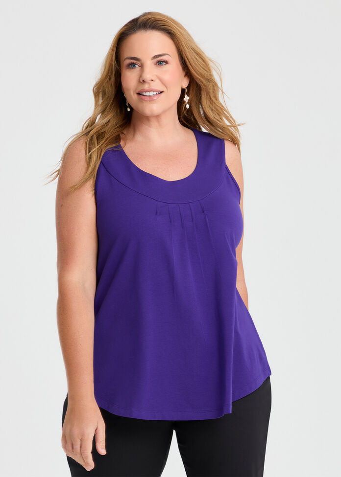 Shop Plus Size Good Earth Australian Cotton Element Tank in Purple ...