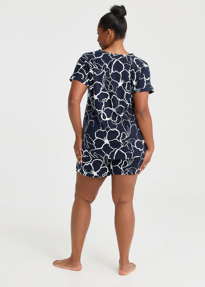 Shop Plus Size Australian Cotton Flora Pj Top, Blue | Taking Shape AU