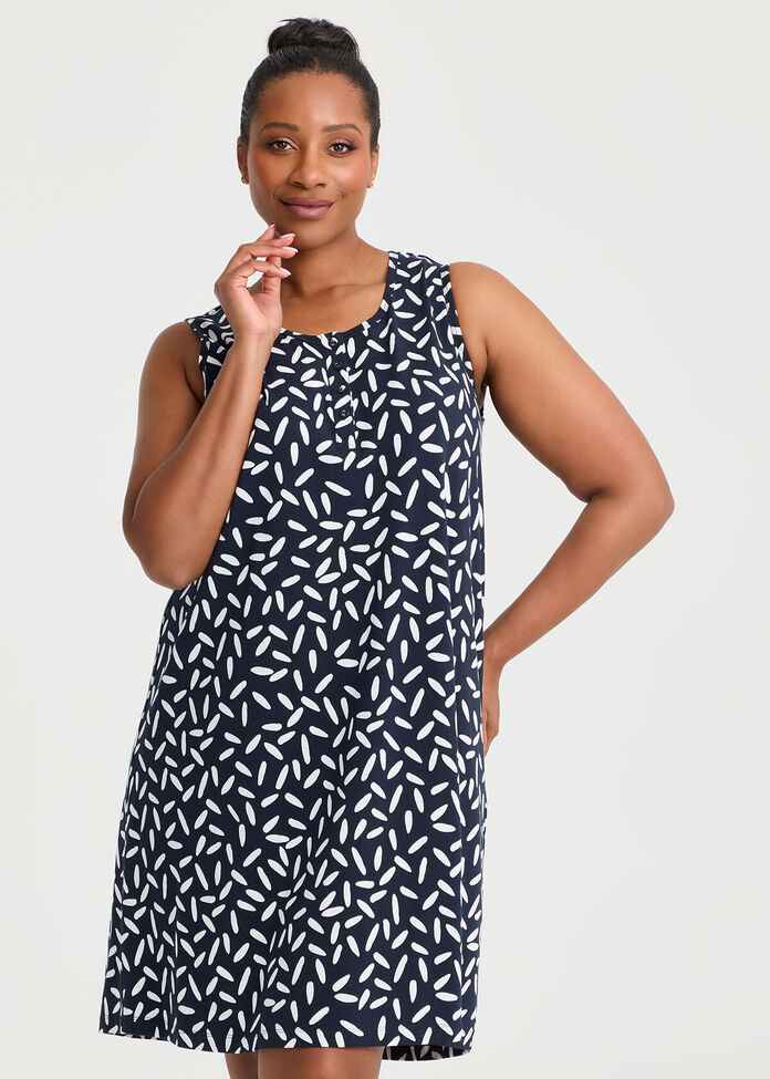 Shop Plus Size Australian Cotton Petals Nightie, Blue | Taking Shape AU