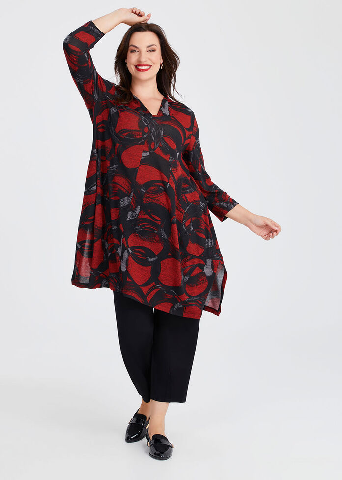 Black & Red: Plus Size Tulip Snug Tunic | Taking Shape AU