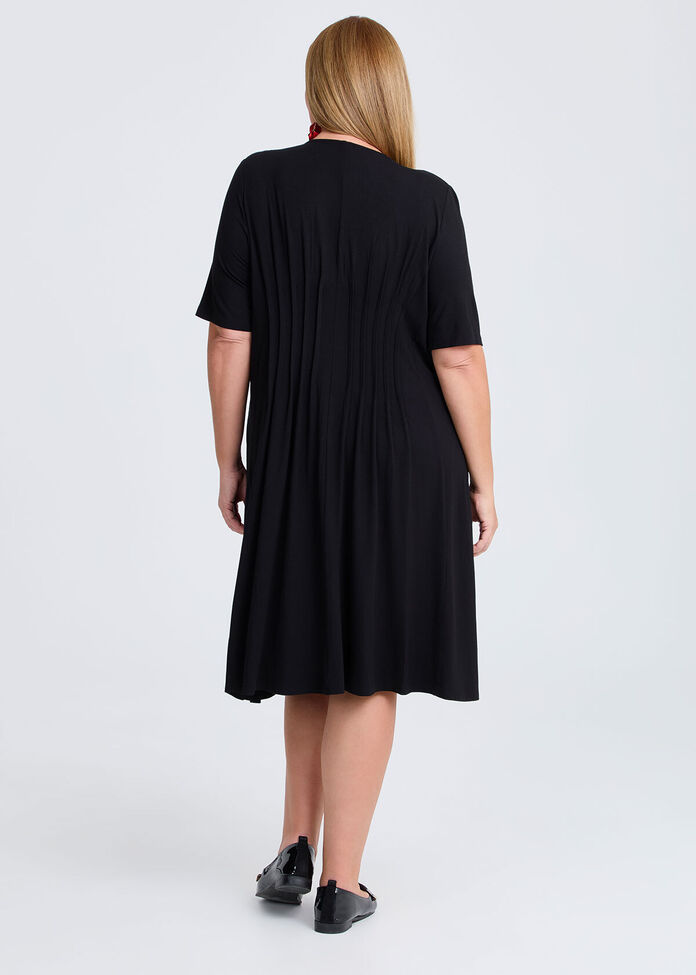 Shop Plus Size Tuck Waist Natural Dress, Black | Taking Shape AU