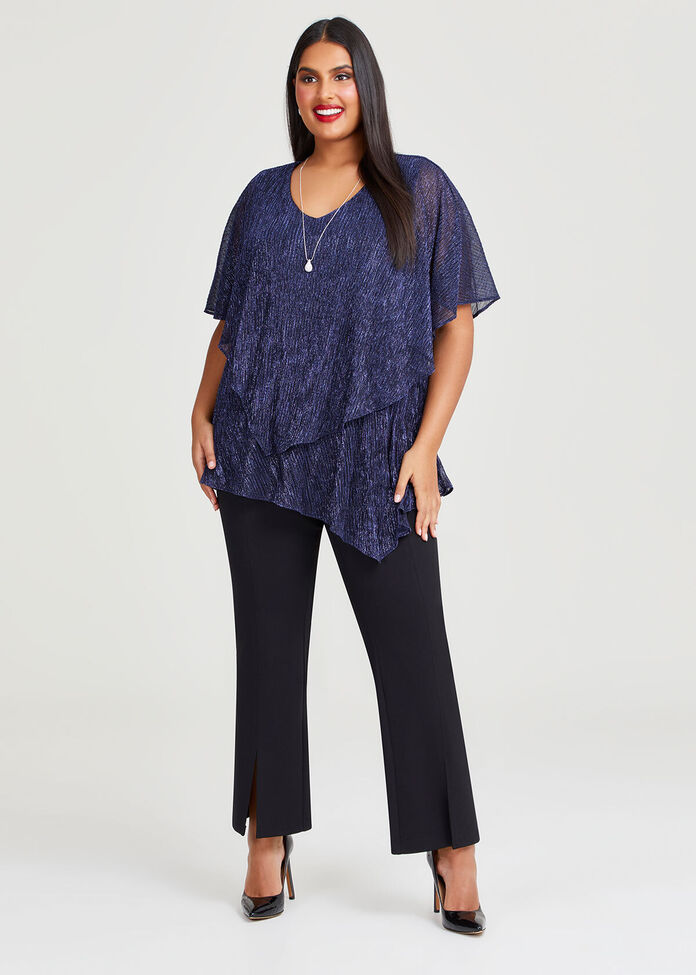 Shop Plus Size Moon Dust Shimmer Top in Black | Taking Shape AU