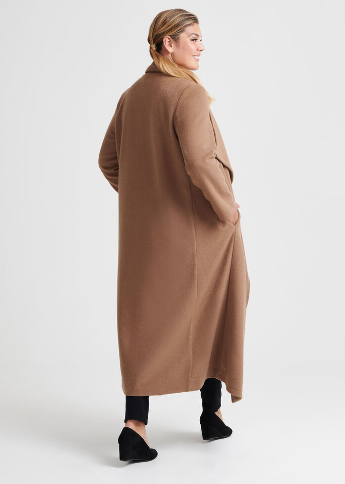 Shop Waterfall Coat in brown in sizes 12 to 24 | Taking Shape