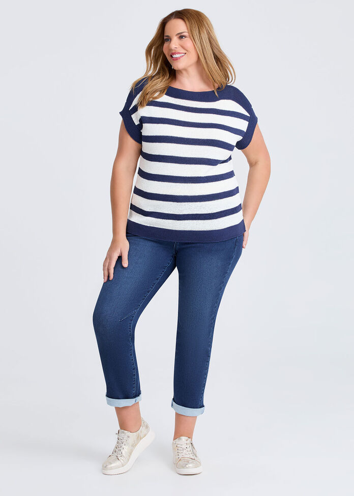 Shop Plus Size Nautical Chic Stripe Knit Top Stripes Taking Shape Au
