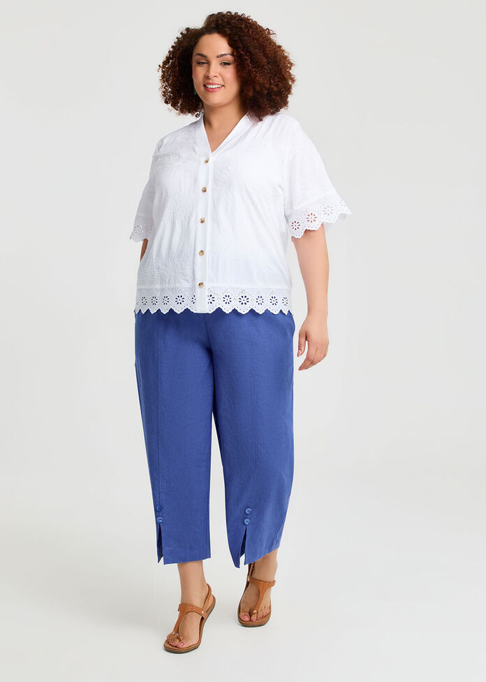Shop Plus Size Natural Layla Embroidery Top in White | Taking Shape IE