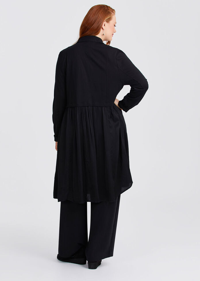 Shop Plus Size Bamboo Ponte Satin Jacket, Black | Taking Shape AU