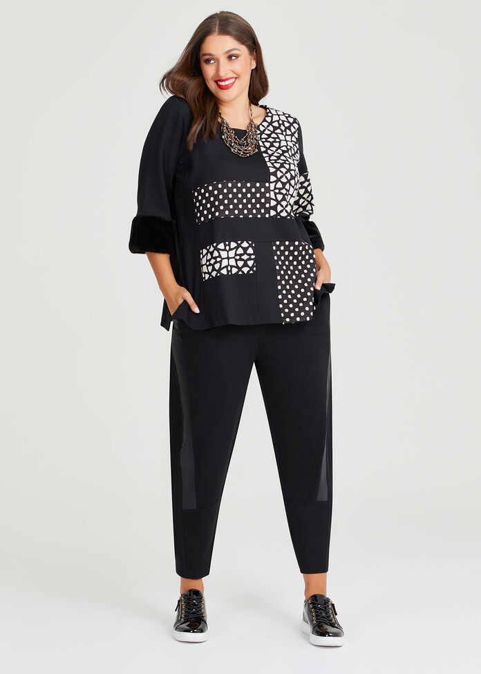 Shop Plus Size Spot Check Bamboo Ponte Top Black Taking Shape Au