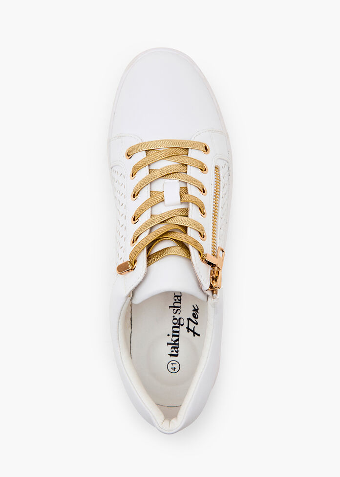 Shop White Krisie Lasercut Sneaker | Comfortable Shoes | Taking Shape NZ
