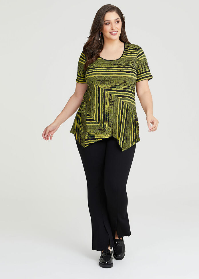 Shop Plus Size Stripe Jacquard Top, Yellow | Taking Shape AU