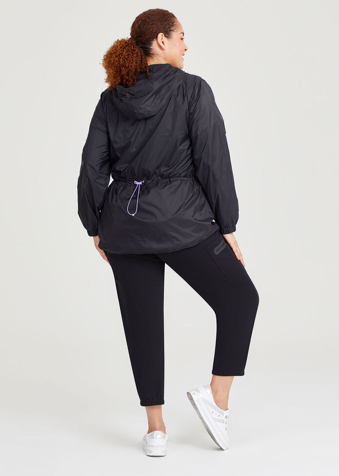 Shop Plus Size Active Contrast Rain Jacket, Black | Taking Shape AU