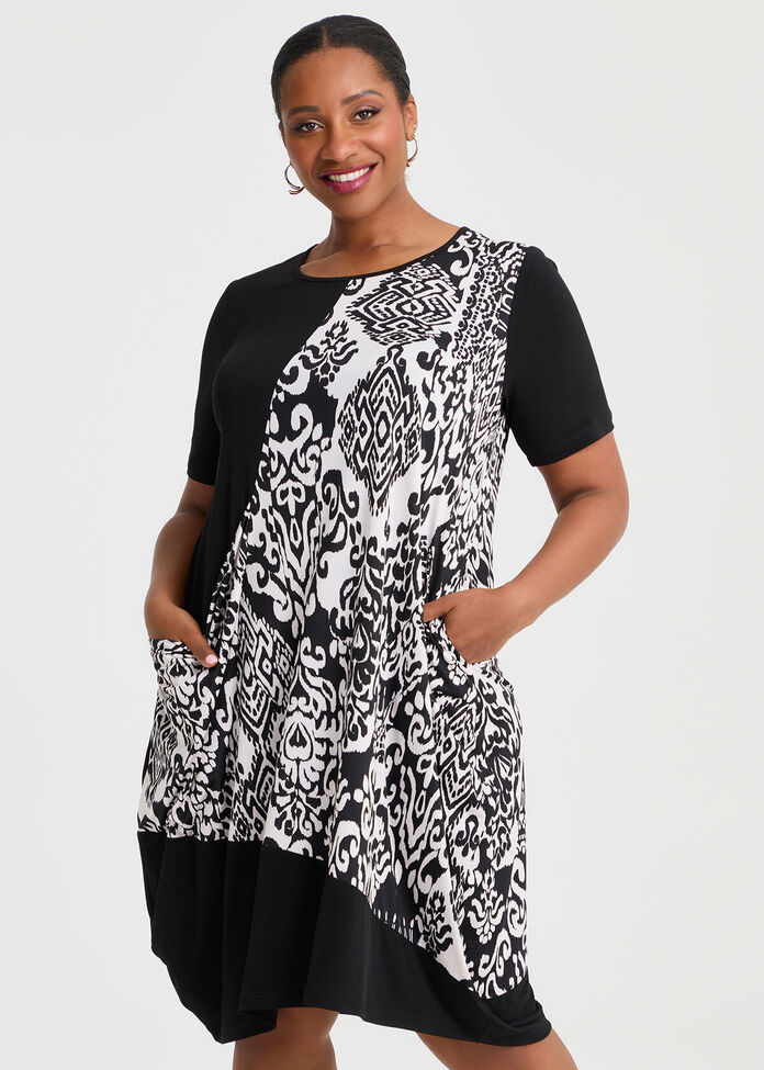 Shop Plus Size Spliced Angled Luna Dress, Multi | Taking Shape NZ
