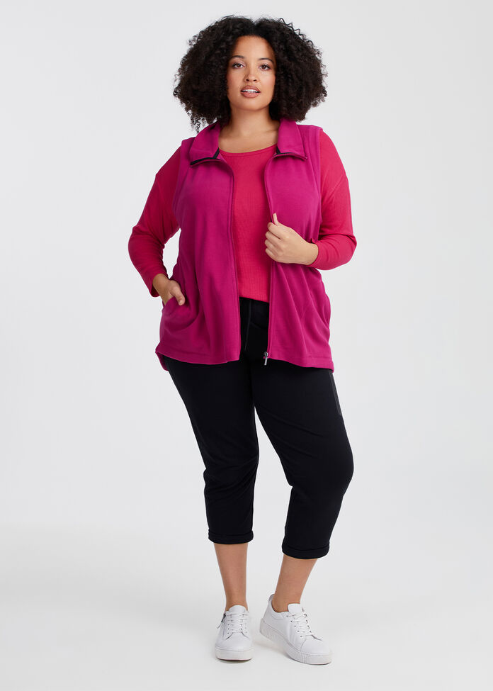 Shop Plus Size Polar Fleece Vest, Pink | Taking Shape NZ