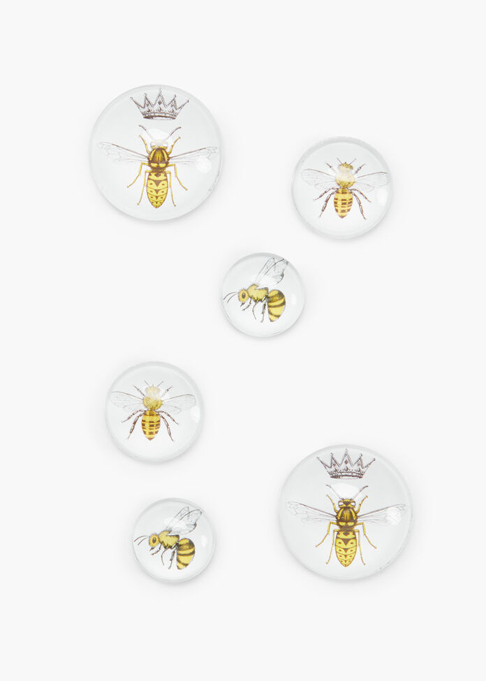 Shop Set/6 Bee Magnets in White | Accessories | Taking Shape AU