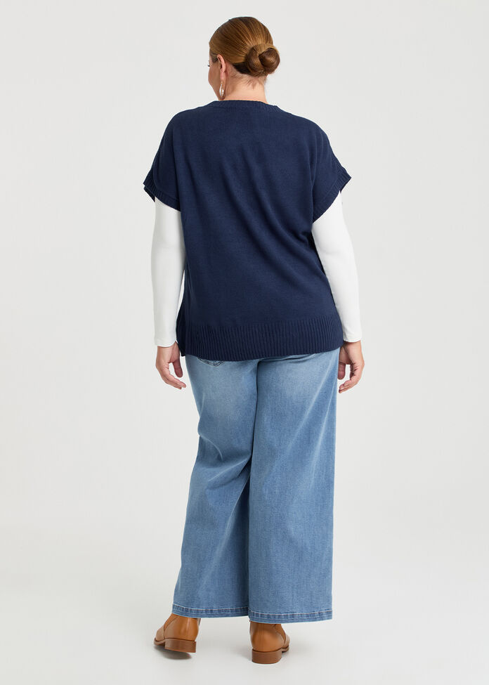 Shop Plus Size Soft Touch Casual Vest, Navy | Taking Shape NZ