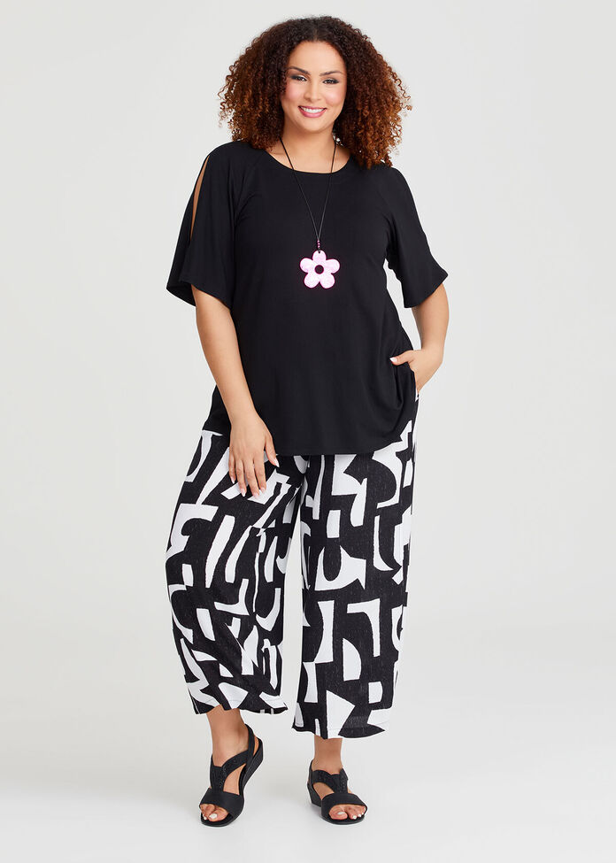 Shop Plus Size Bamboo Boston Cold Shoulder Top, Black | Taking Shape NZ