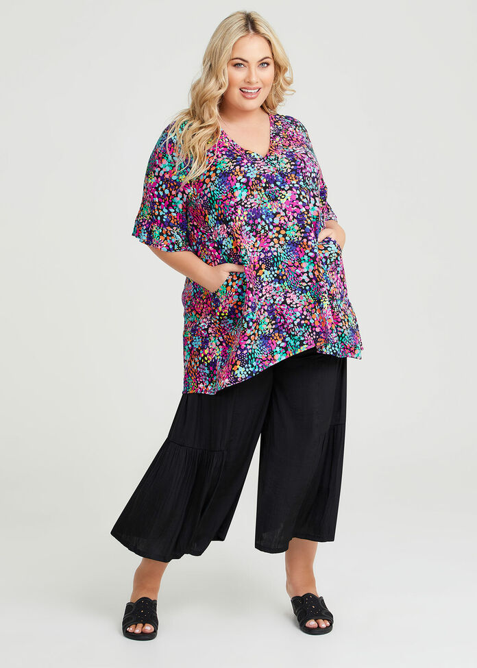 Shop Plus Size Empire V-neck Natural Tunic in Multi | Taking Shape AU