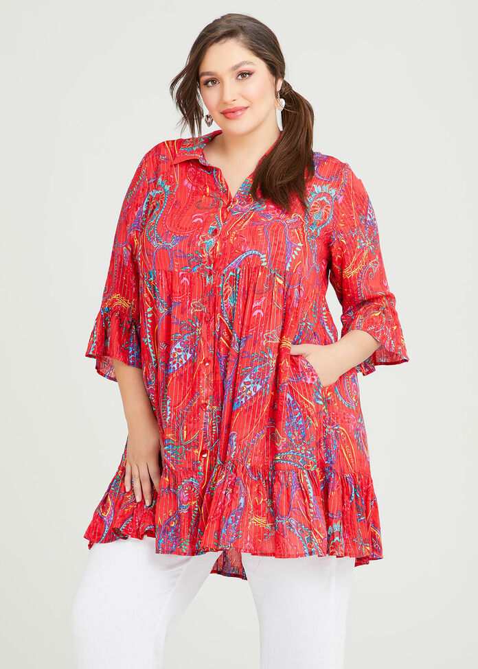 Shop Plus Size Natural Charm Lurex Tier Shirt, Multi | Taking Shape AU