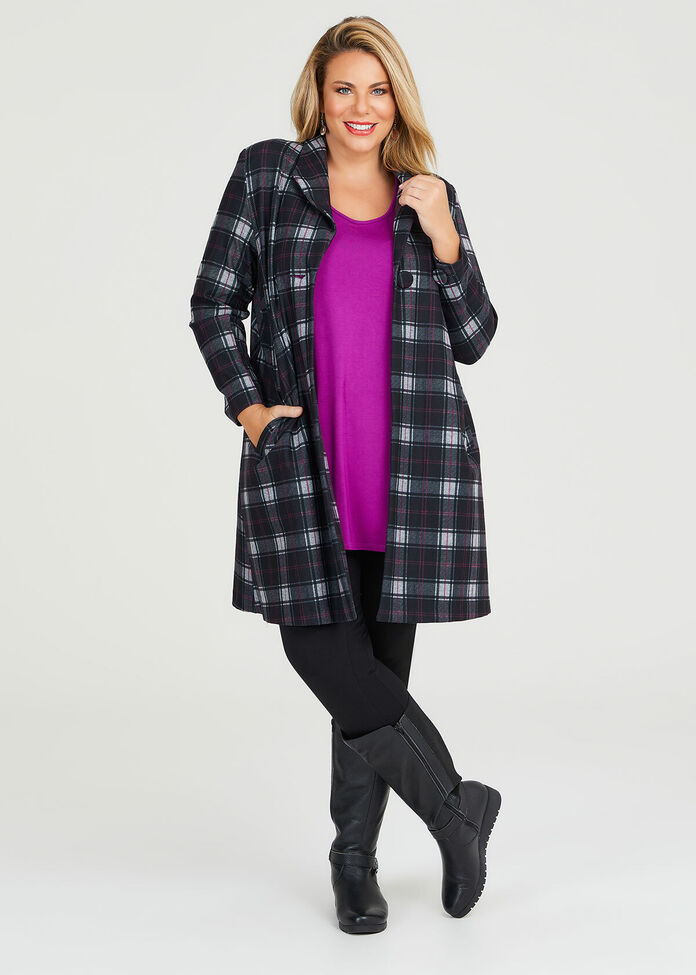 Shop Plus Size Plaid Check Bittersweet Jacket, Multi | Taking Shape AU