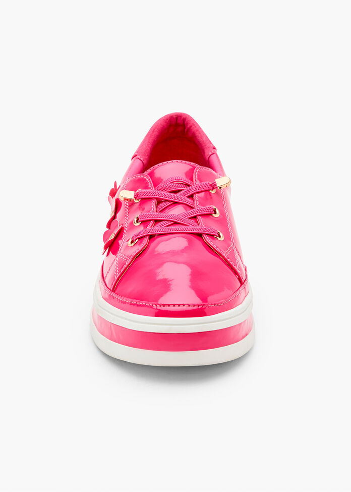 Shop Red Pink Patent Daisy Sneaker | Comfortable Shoes | Taking Shape AU