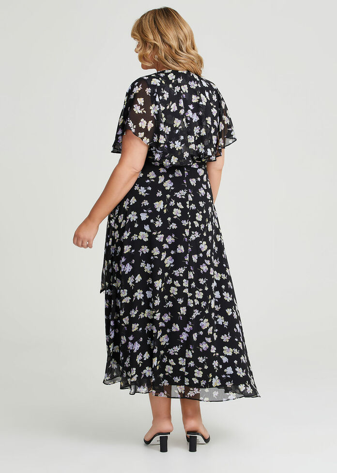 Shop Livia Chiffon Wrap Maxi Dress In Multi Sizes 12 30 Taking Shape Au