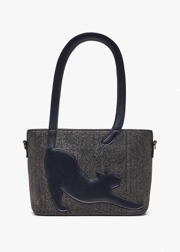 Shop Stretching Patent Cat Bag in Black | Accessories | Taking Shape NZ
