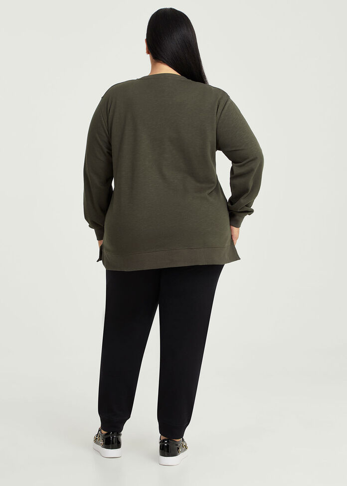 Shop Plus Size Boyfriend Tunic Sweat, Green | Taking Shape NZ