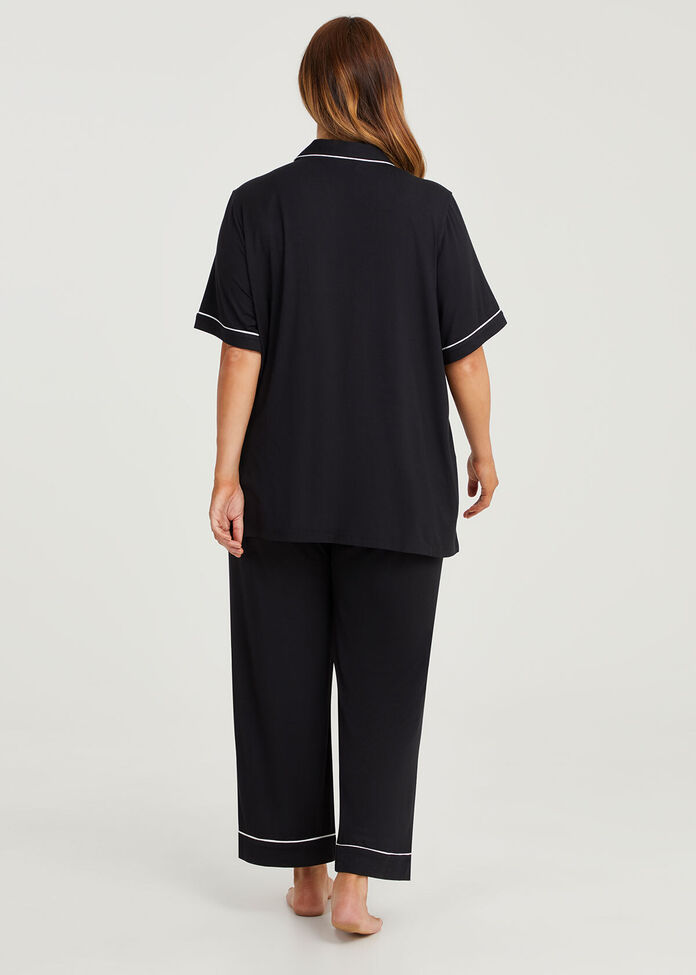 Shop Plus Size Modal Soft Touch Pyjama Top, Black | Taking Shape AU