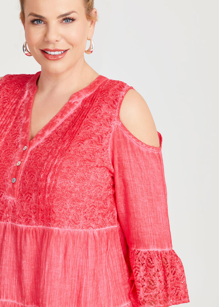 Cotton Cold Shoulder Tunic for Plus Size Women | Taking Shape AU