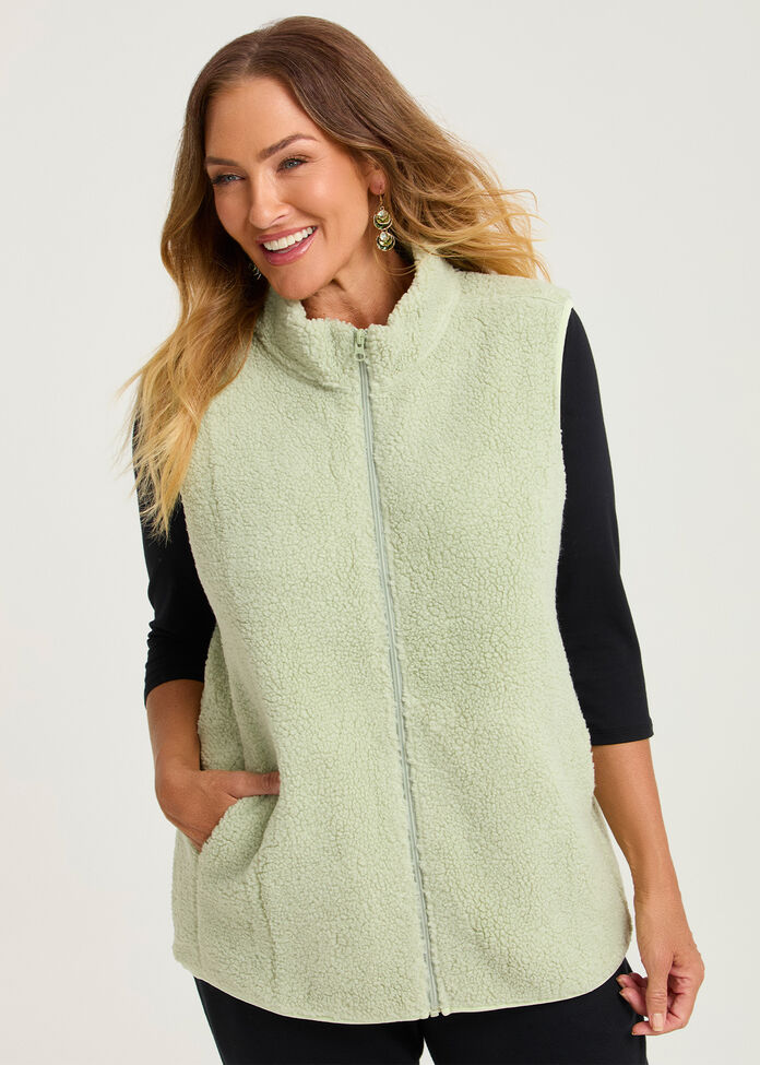 Shop Plus Size Teddy Vest, Green | Taking Shape NZ
