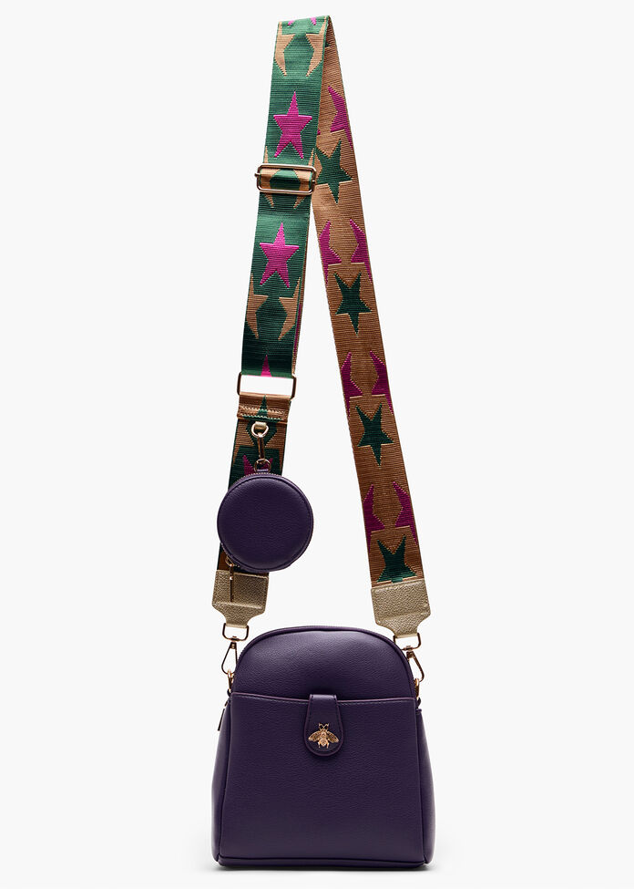 Shop Bee Crossbody Bag in Purple | Accessories | Taking Shape AU