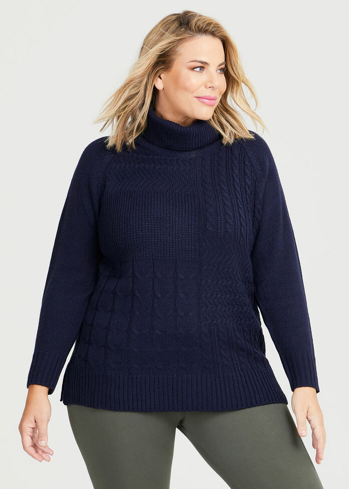 Shop Plus Size Ariana Cable Knit Jumper in Blue | Taking Shape AU