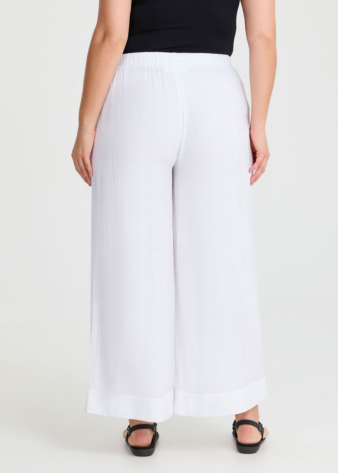 Shop Plus Size Natural Wide Leg Pant, White | Taking Shape HK