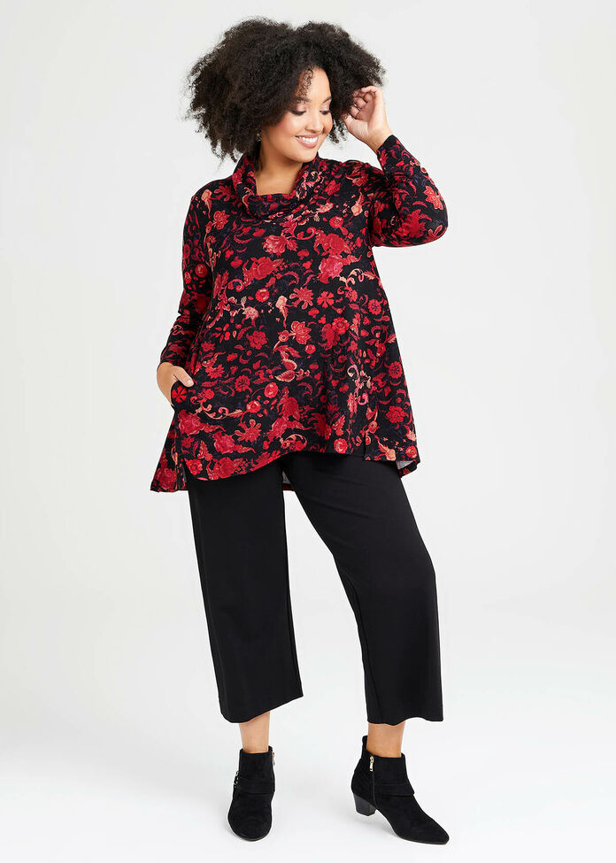 Shop Plus Size Natural Jacobean Cowl Neck Top in Floral | Taking Shape AU