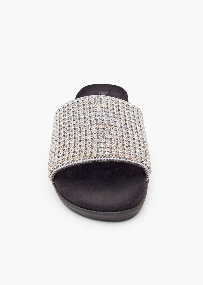 Shop Black Bling Flex Wedge Slide | Comfortable Shoes | Taking Shape AU