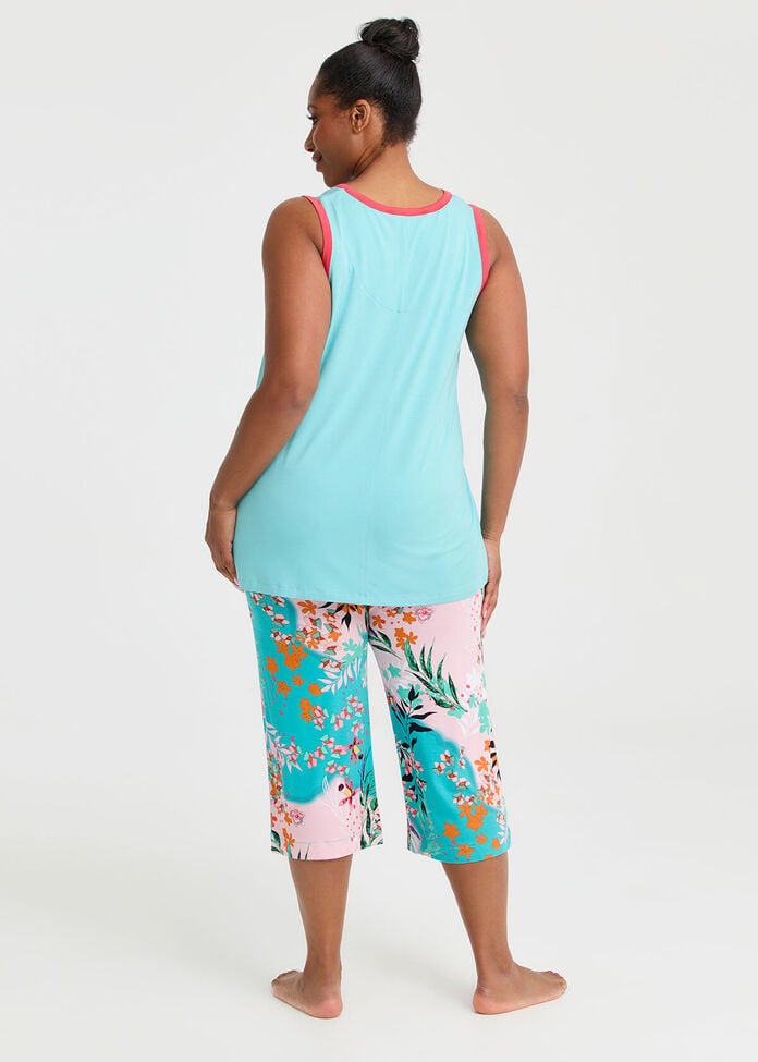 Shop Plus Size Bamboo Button Pyjama Tank, Blue | Taking Shape AU