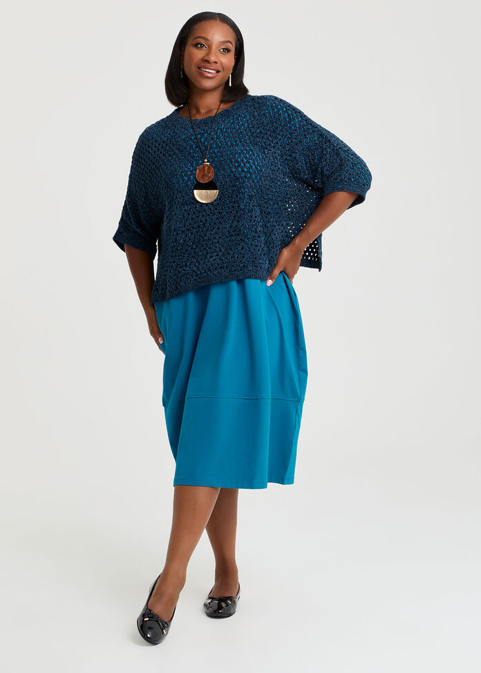 Shop Plus Size Cotton Talia Tulip Dress in Blue | Taking Shape IL