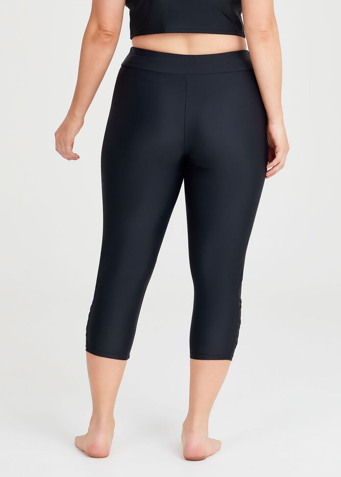 Shop Plus Size Mesh Detail Swim Legging, Black | Taking Shape AU