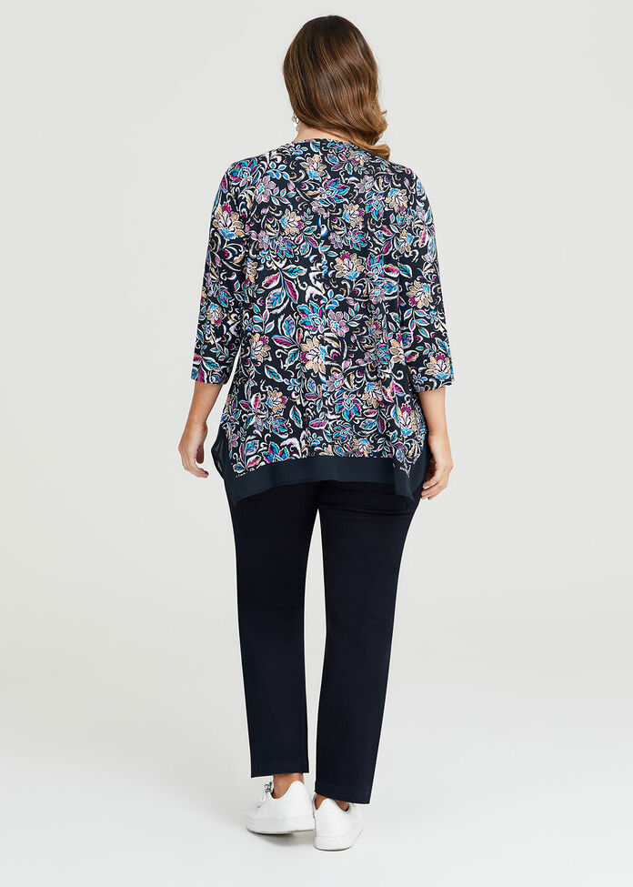 Shop Plus Size Bamboo Floral Chiffon Top in Multi | Taking Shape AU