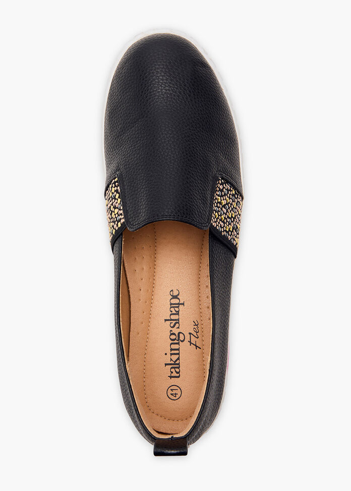 Shop Black Elastic Loafer Flex Shoe | Comfortable Shoes | Taking Shape AU