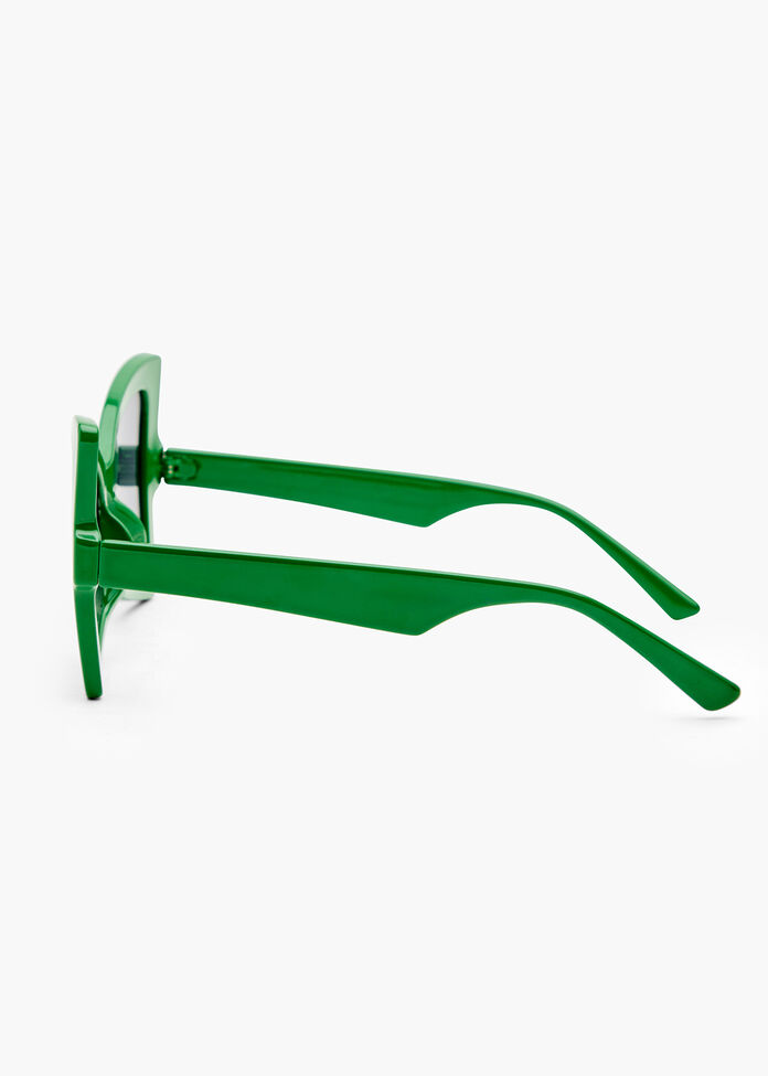 Shop Green Bold Sunglasses In Green Accessories Taking Shape Au
