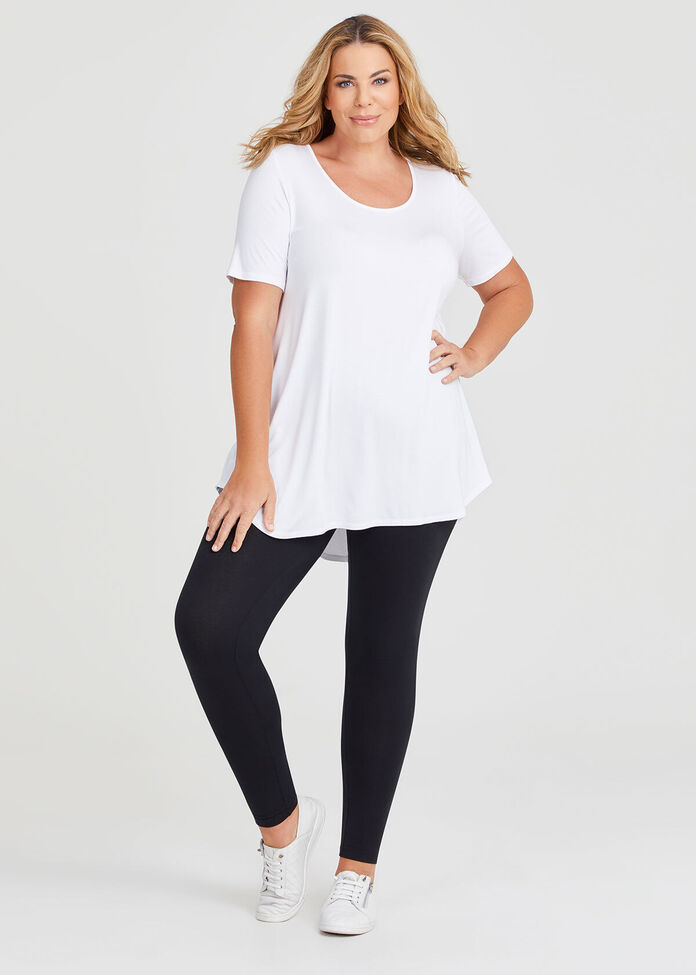 Plus Size Women's Bamboo Base Short Sleeve Top White | Taking Shape AU