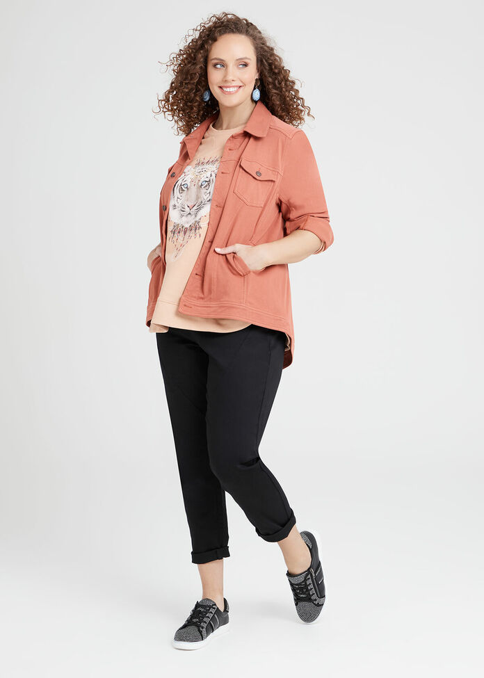 Shop The Best Friend Denim Jacket in Black, Sizes 12-30 | Taking Shape AU