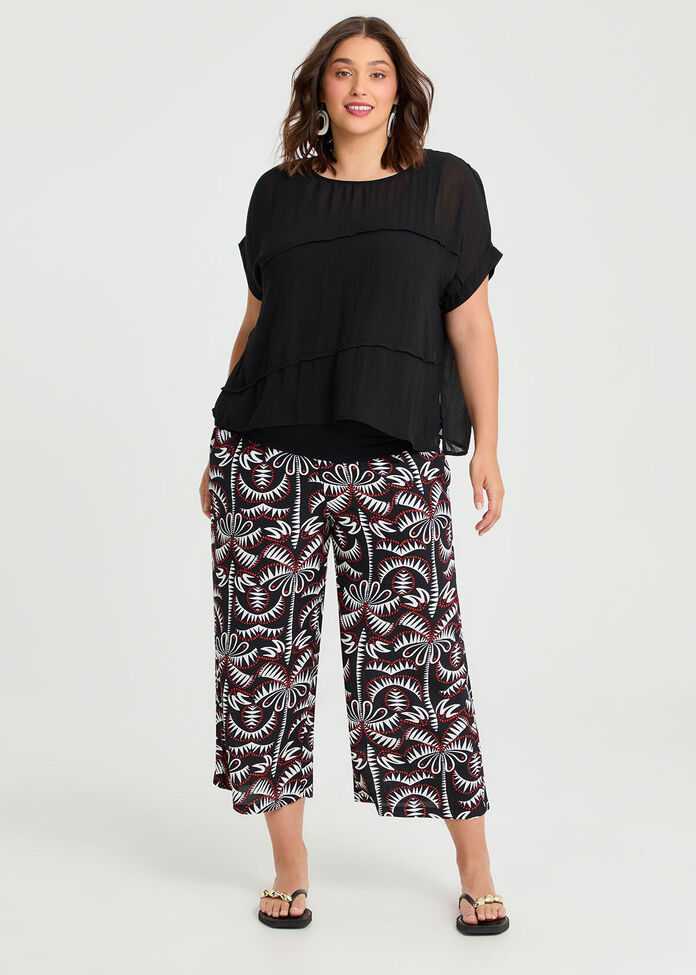 Shop Plus Size Natural Lola Crop Pant, Multi | Taking Shape NZ