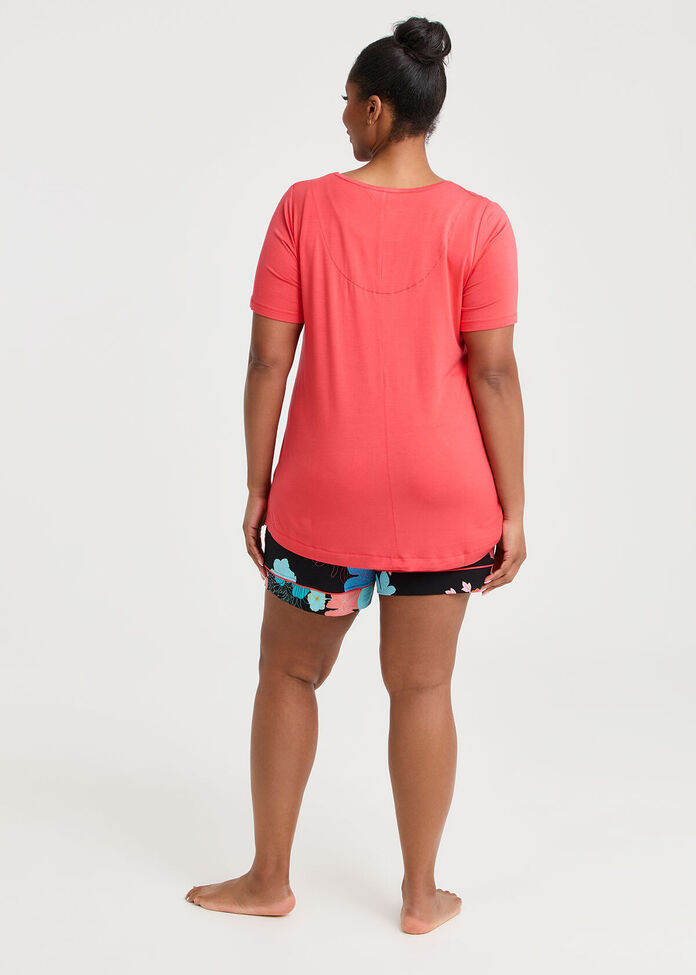 Shop Plus Size Bamboo Meadow Pyjama Top, Orange | Taking Shape AU