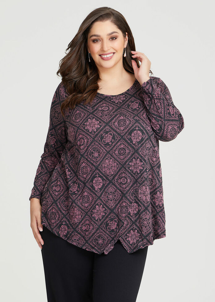 Shop Plus Size Snug Asymmetric Top, Multi | Taking Shape AU