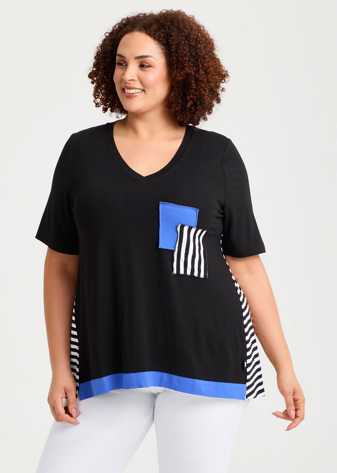 Shop Plus Size Natural Holiday Stripe Top, Stripes | Taking Shape AU