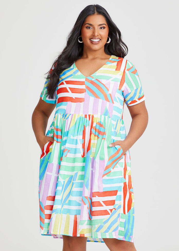 Plus Size Natural Holiday Pocket Dress Umbrella | Taking Shape AU